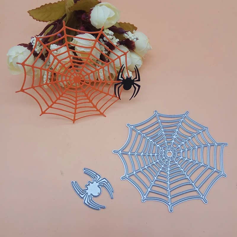 Athvotar Spider Cobweb Funny Decor Card Metal Cutting Dies cutter Knife ...