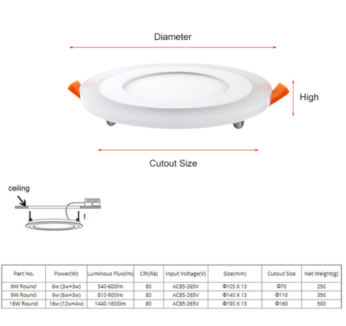 Dimmable LED Ceiling Lights Modern Ceiling Lamp Living Room Bedroom ...