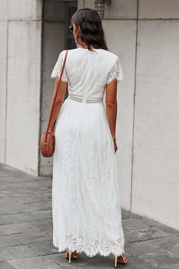 Bestdealfriday White Fill Your Heart Lace Maxi Dress P1482021