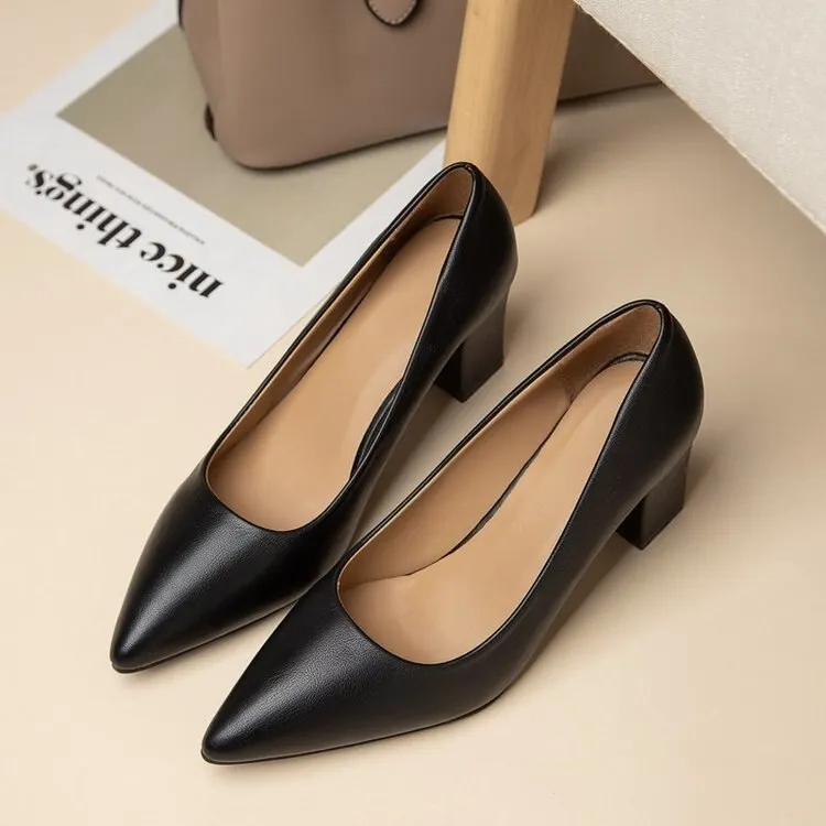 Wongn For Women 2022 Female 7cm High Block Pumps Ladies Sexy Chunky ...