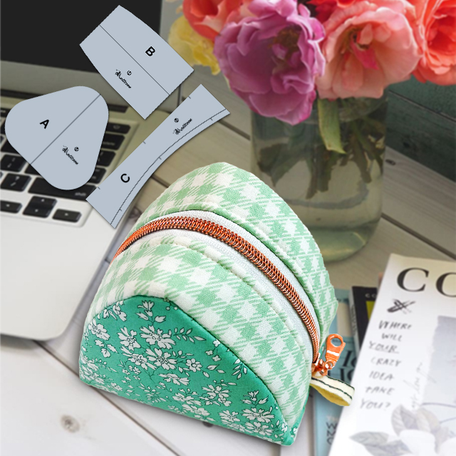 DIY Triangular pouch Pattern Template With Instructions