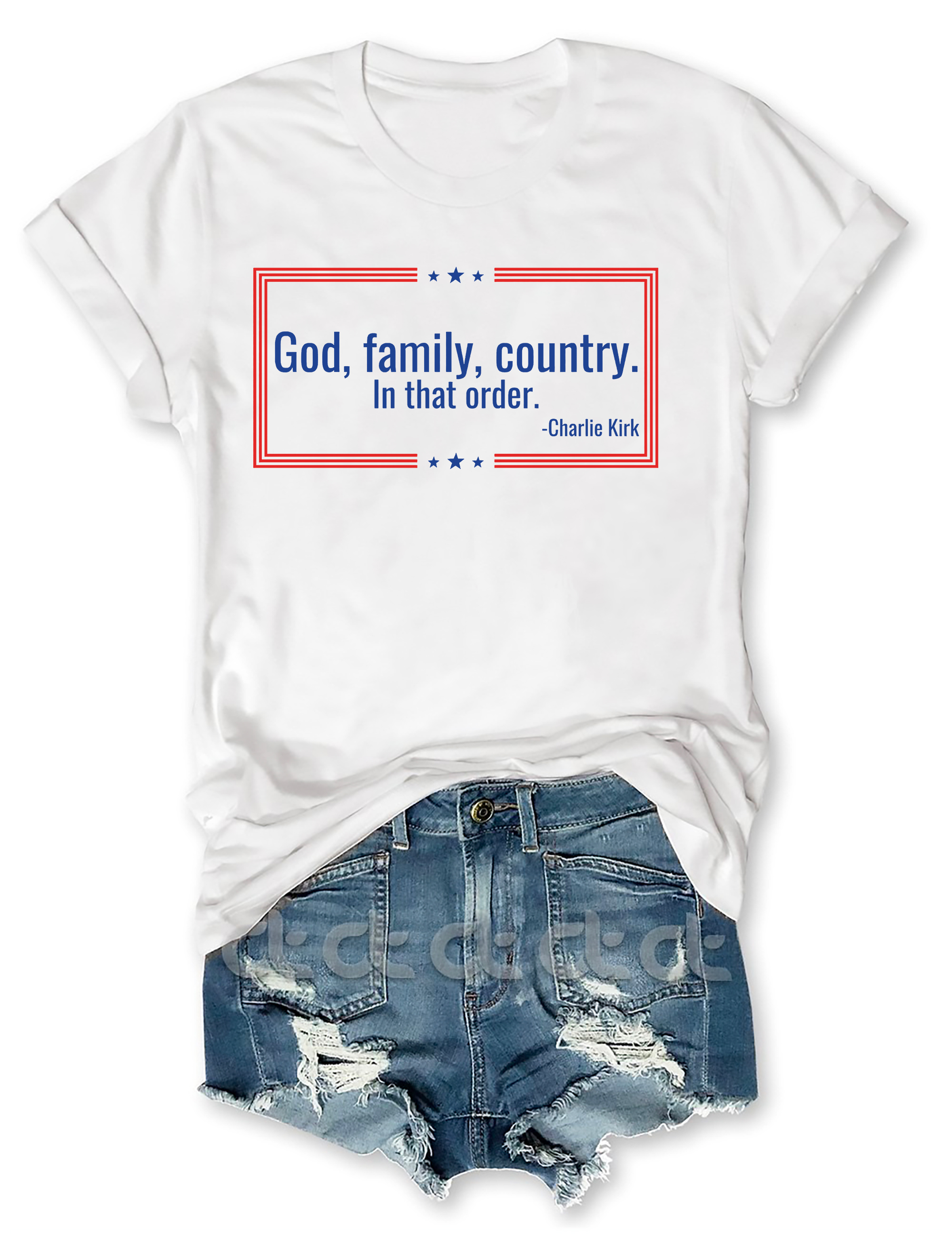 God Family Country In That Order Charlie Kirk T-Shirt