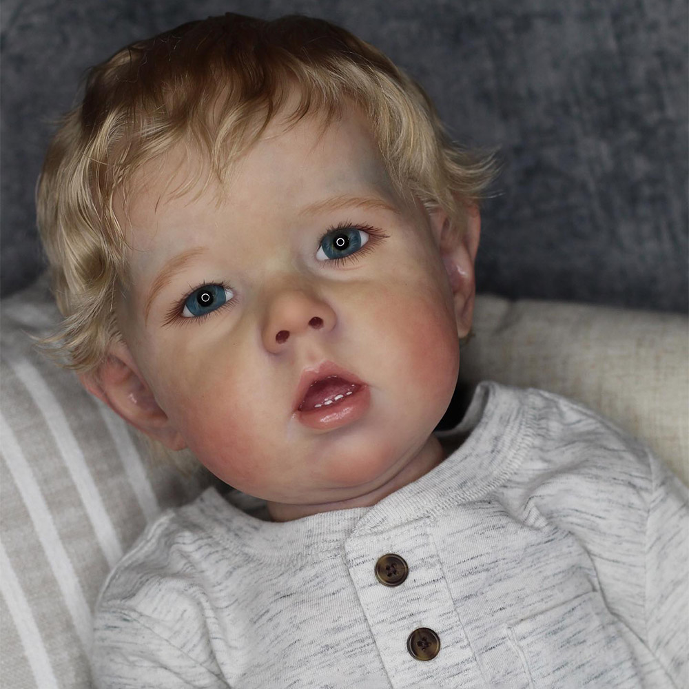 [Delicate Gift!!]20" Reborn Awake with Blue Eyes Newborn Boy Soft ...