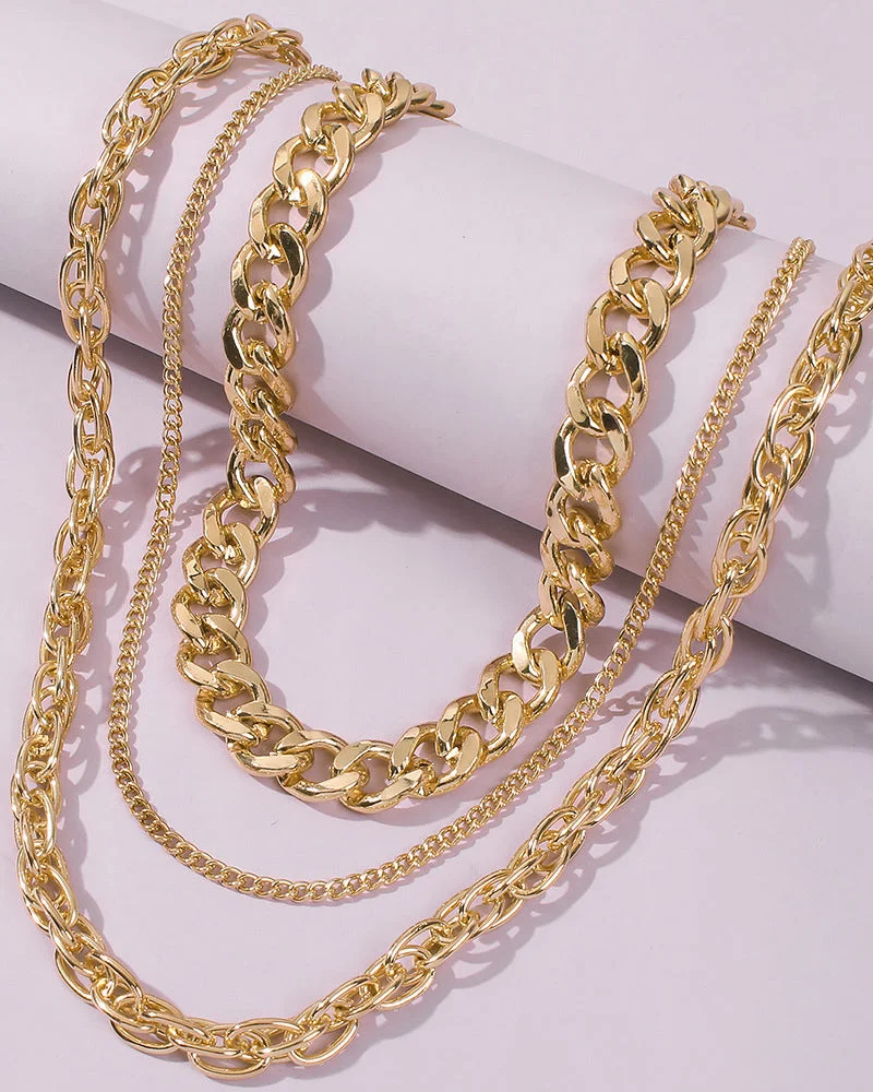 Twisted Alloy Thick Chain Necklace
