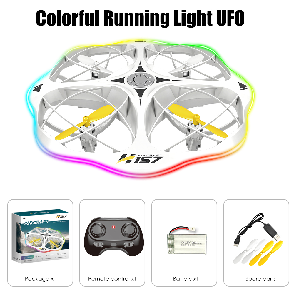 Dual Mode New H157 UFO LED Magic Light Gravity Sensing One Key Take-off ...