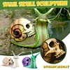 🎃 Snail Skull Sculpture Gothic Decoration