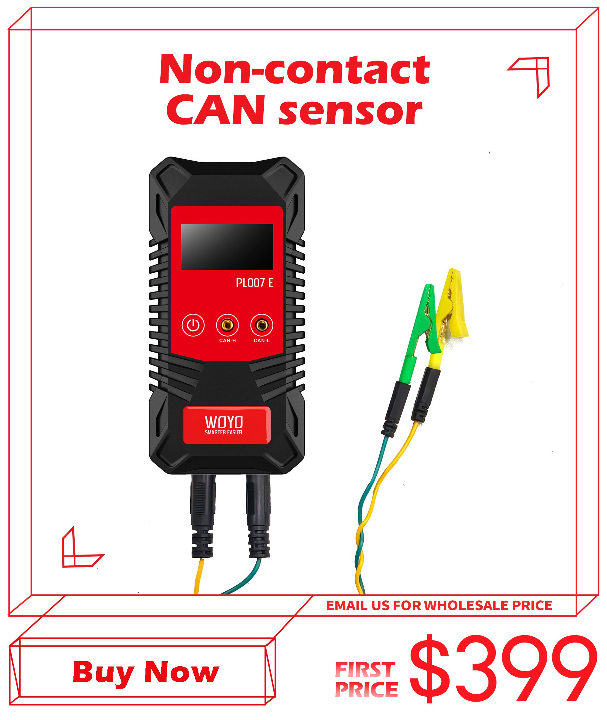 WOYO PL007 E CAN BUS Tester Engineer Edition Non-Contact CAN Sensor ...
