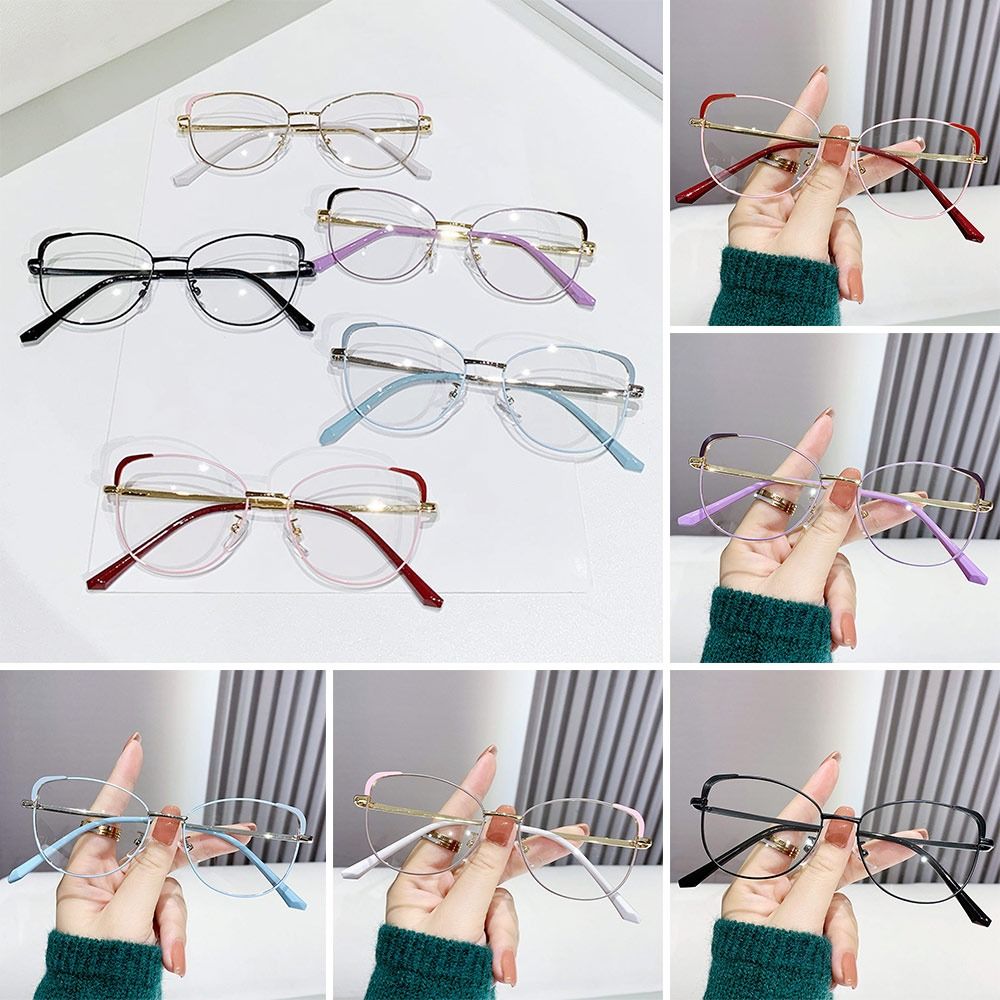 Eye Protection Anti-Blue Light Glasses Blue Ray Blocking Metal Frame ...