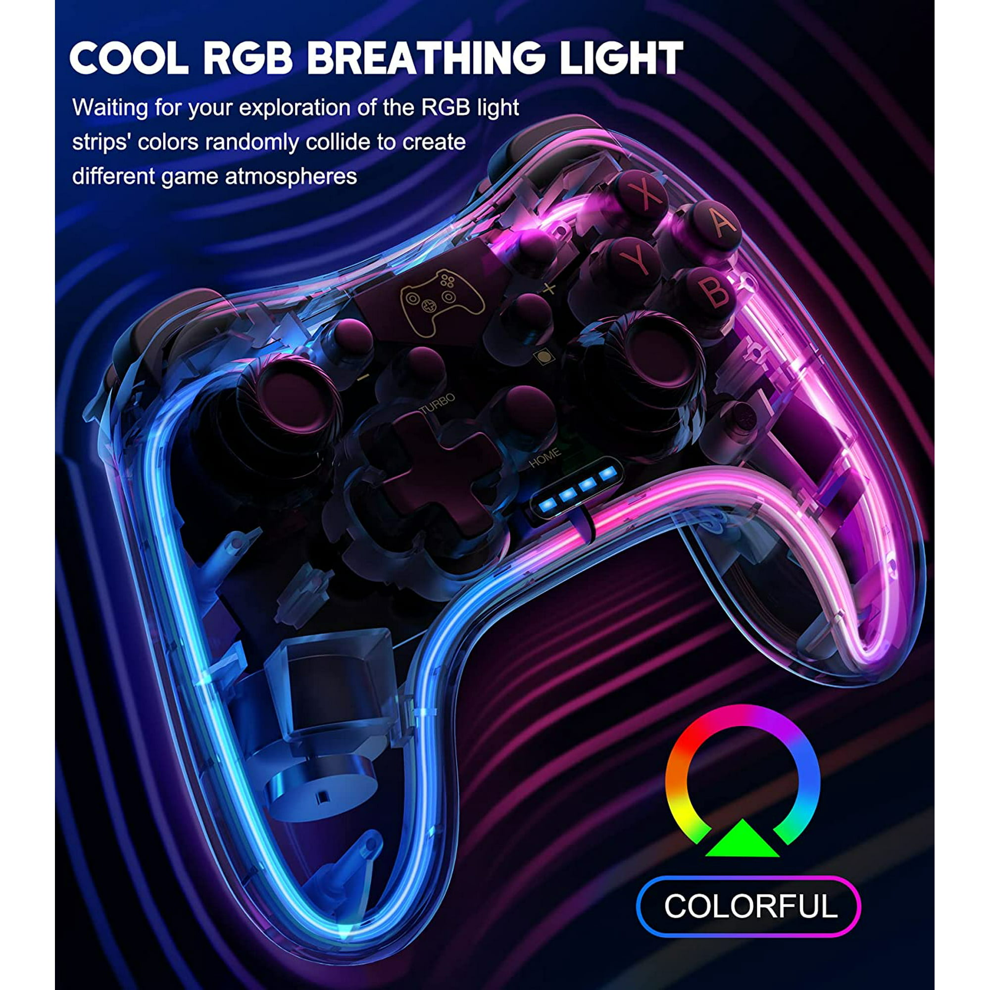 BEBONCOOL Wireless Switch Pro Controller for Nintendo Switch/Lite/OLED ...