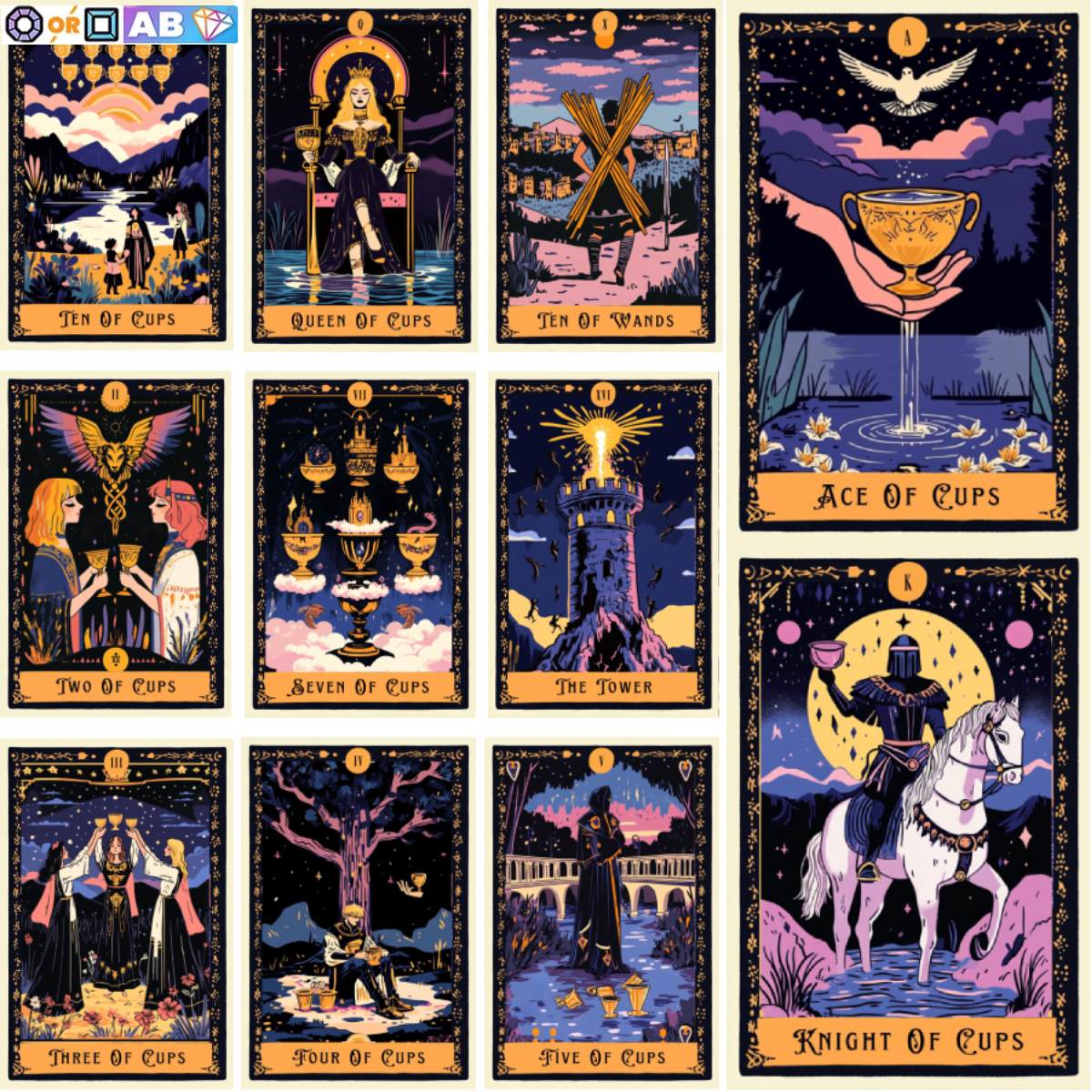 Fantasy Tarot Card 40*70cm Diamond Painting