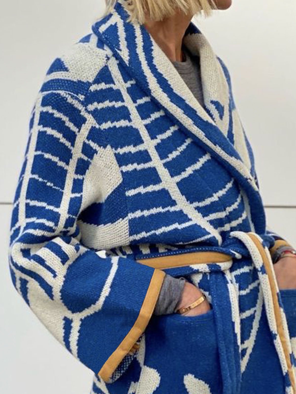 Daily Long sleeve Elegant Regular Fit Sweater Coat