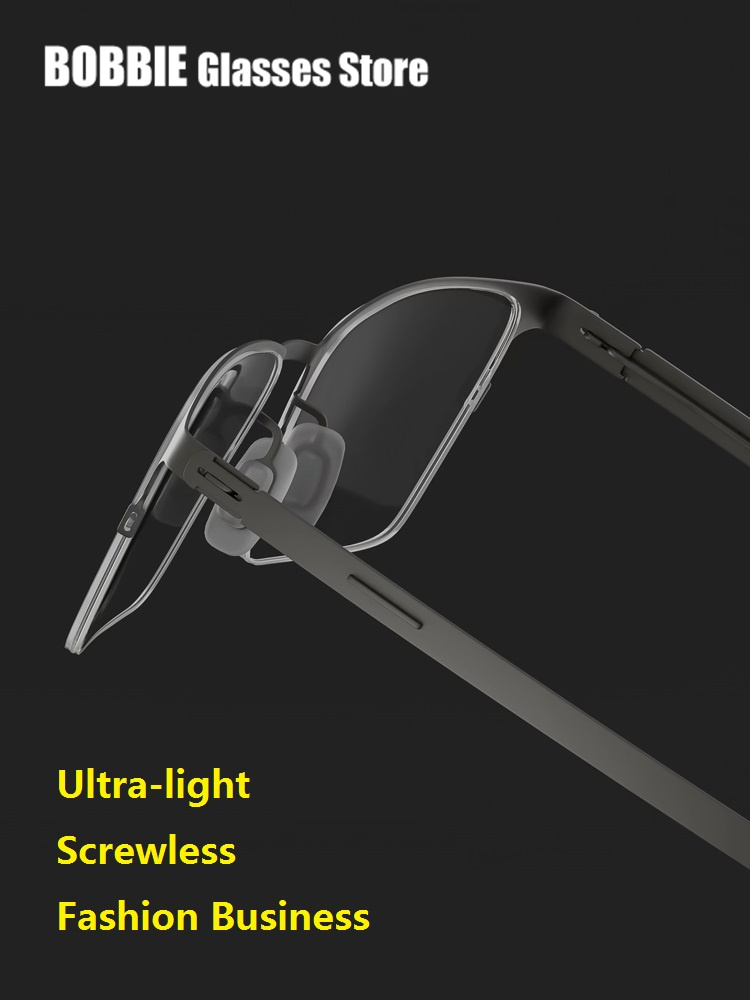 German Eyeglasses Business Square Half-Rim Design Screwless Eyewear ...