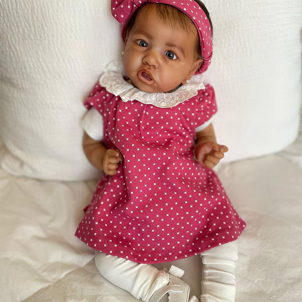 12'' Tracy Black African American Reborn Silicone Baby Doll Girl with ...