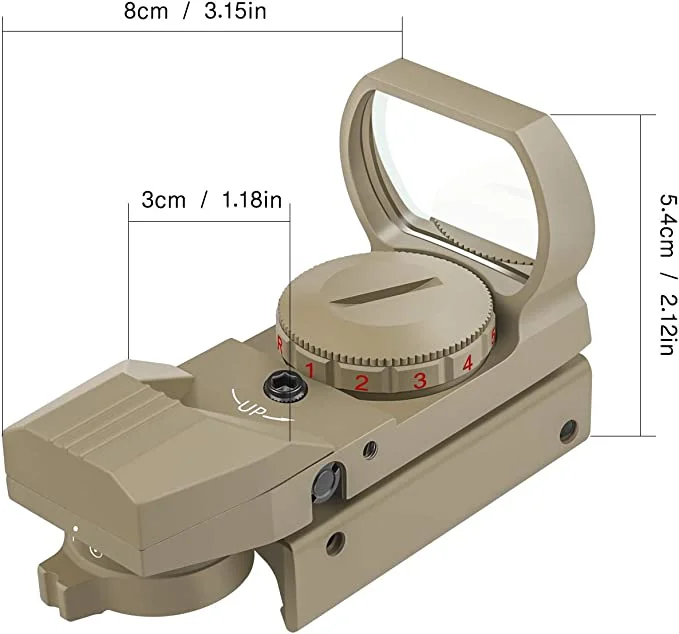 ohhunt Tan Tactical scope Hunting Optics Red Green Dot Sight Reflex ...