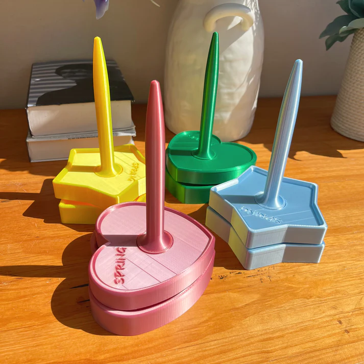 Unique Pink Heart Spinner: 3D Printed Yarn Holder Tool