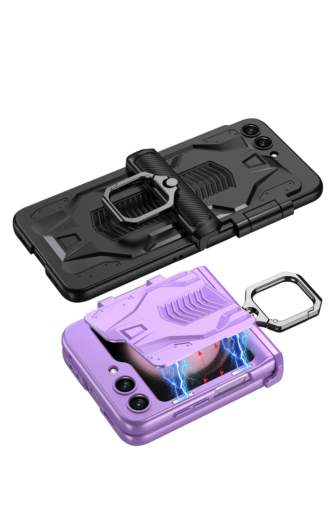 Samsung Z Flip series magnetic hinge folding mecha phone case