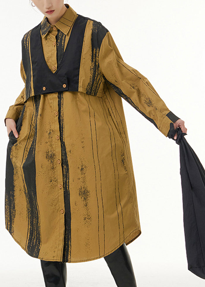 Art Coffee Oversized Patchwork Poor Handwriting Cotton Fake Two Piece ...