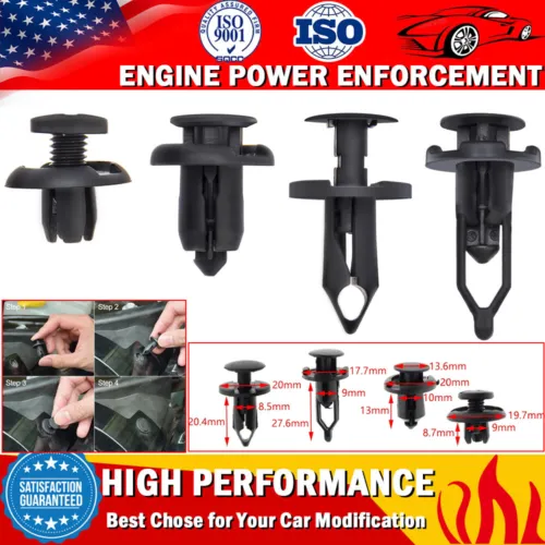 Set Of 40 Car Push Retainer Pin Body Bumper Rivet Trim Moulding Clips ...