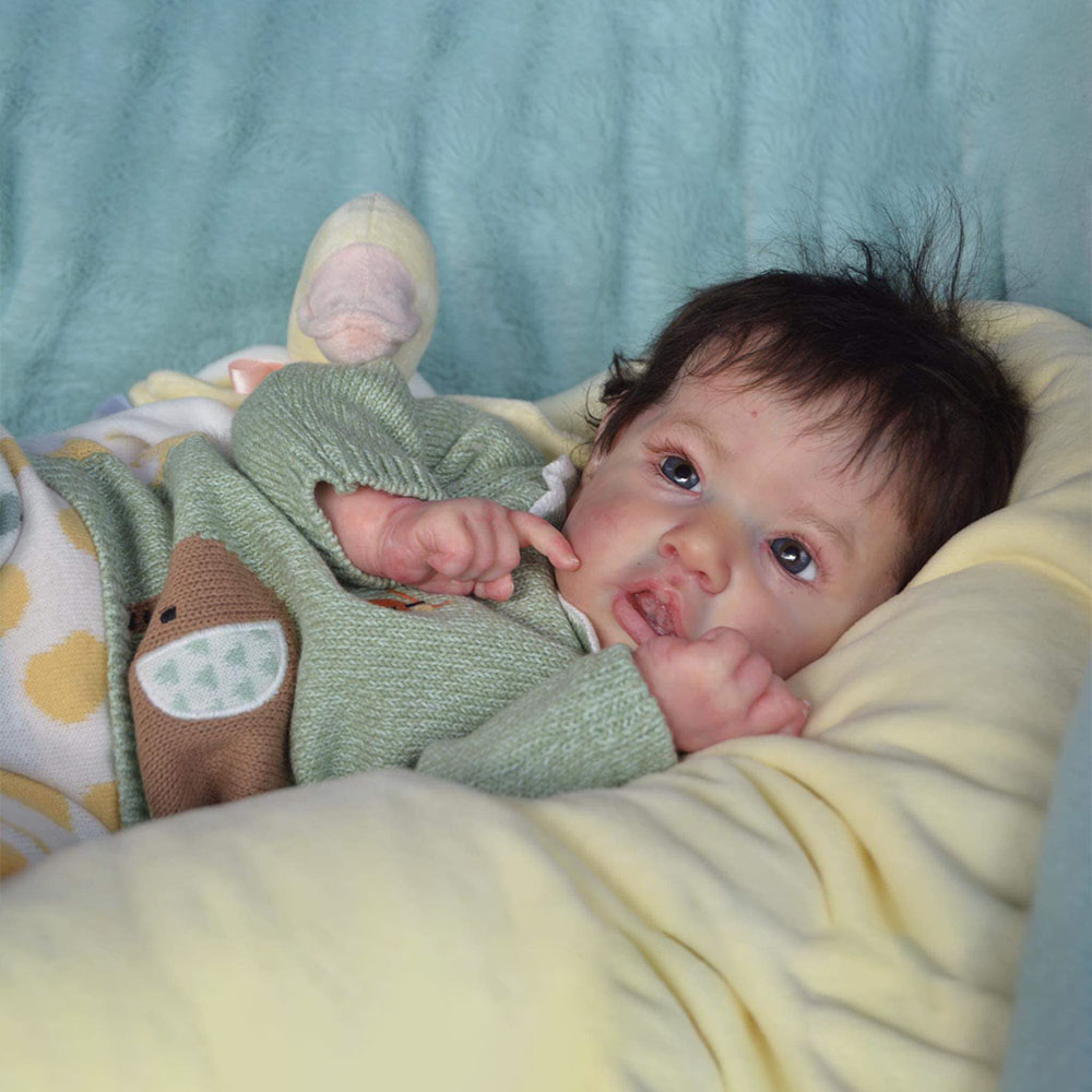 [Kids Gifts 2024] 20'' Realistic and Lifelike Reborn Baby Brown Hair ...