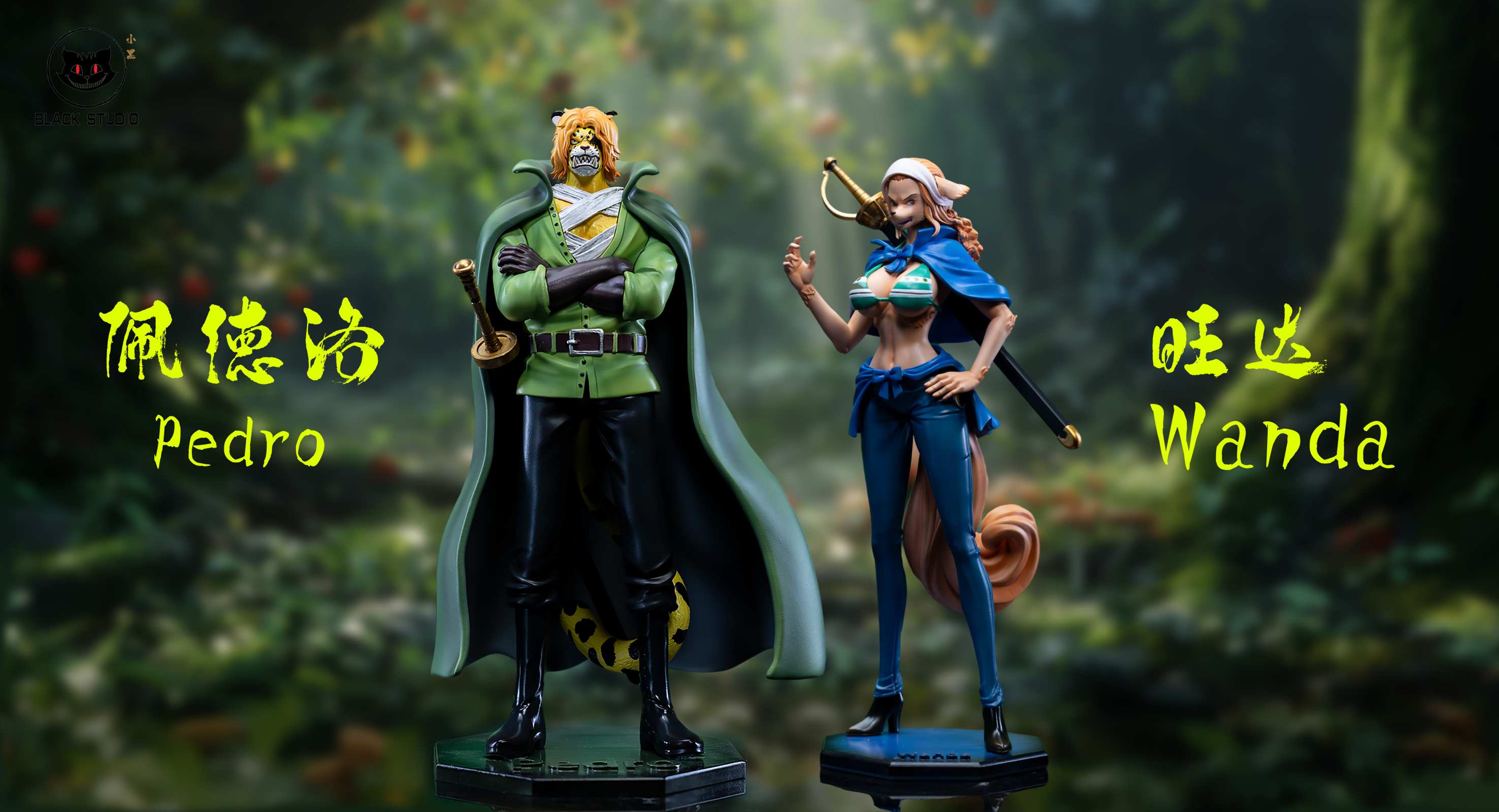 POP Scale Mink Tribe Series 001 Pedro & Wanda - ONE PIECE Resin Statue ...