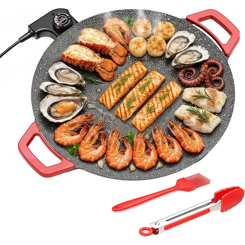 Saker® Electric Smokeless Indoor Griddle Grill with 14-Inch Nonstick ...