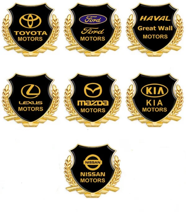 Car Logo Rear Window Triangle Glass Side Logo Metal Car Logo Sticker ...