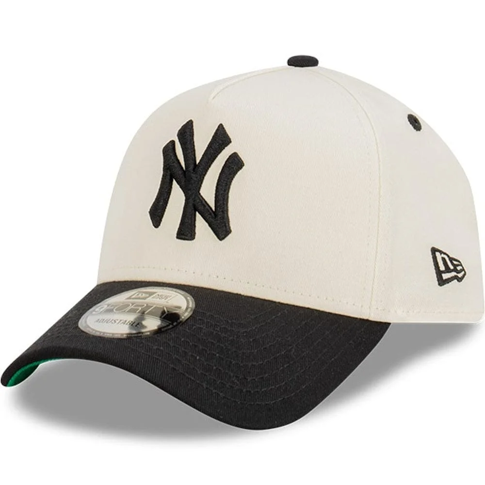 New Era 9FORTY A-Frame Snapback New York Yankees - Chrome White / Black