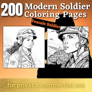 200 Modern Female Soldier Coloring Pages | Printable Coloring Book ...