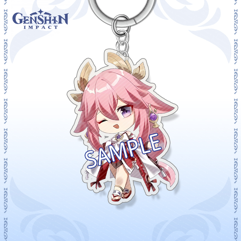 Genshin Impact Yae Miko Keychain Acrylic Backpack Pendant-Genshin ...