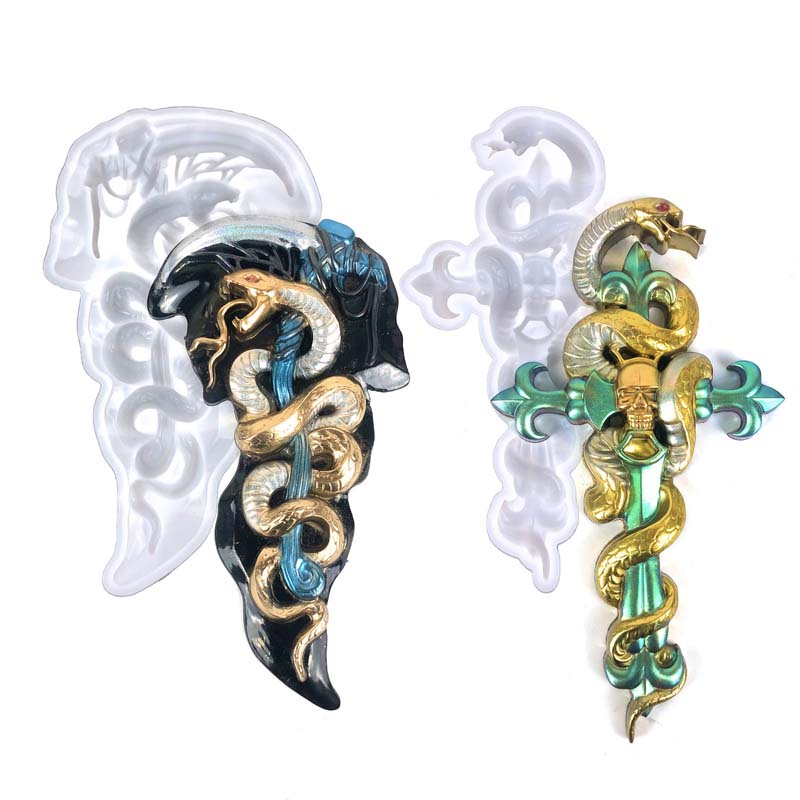 CrazyMold's Snake Relief Resin Molds: Craft the Essence of Elegance!