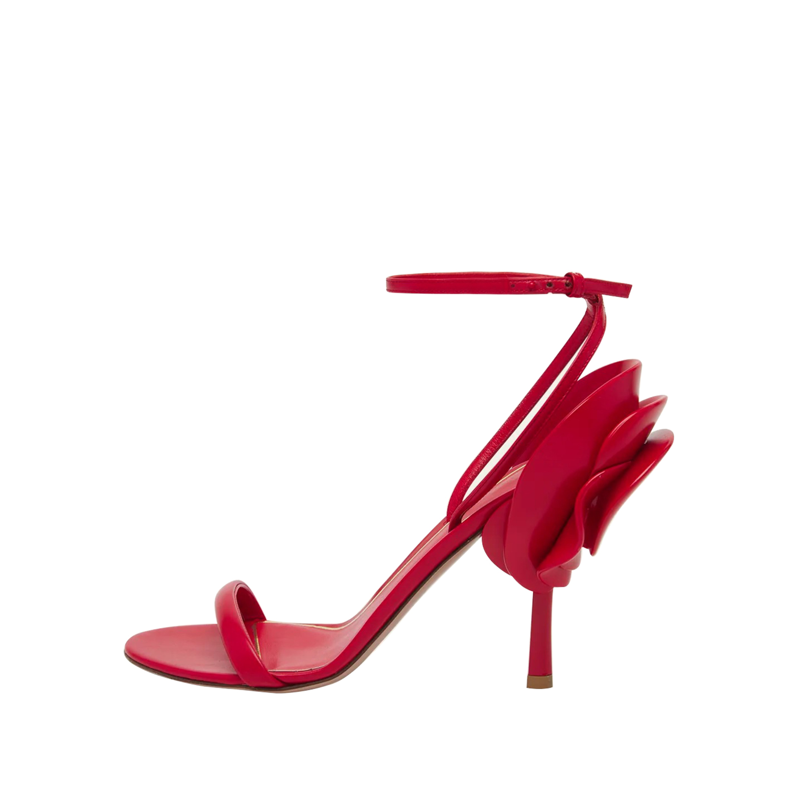 Roberto Open Toe Rose Shaped High Heel Strap Sandals