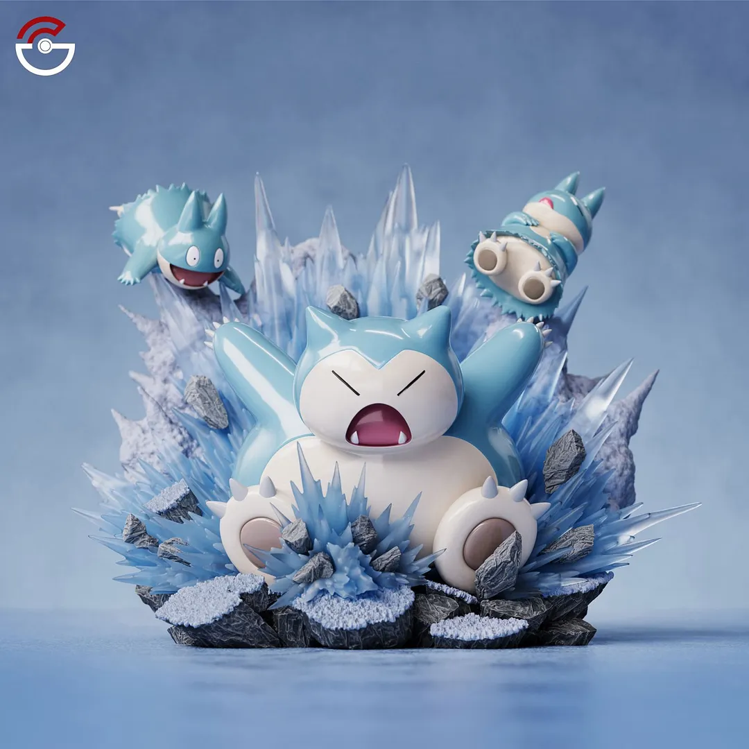 1/20 Scale World Zukan Evolution of Snorlax Set - Pokemon Statue ...