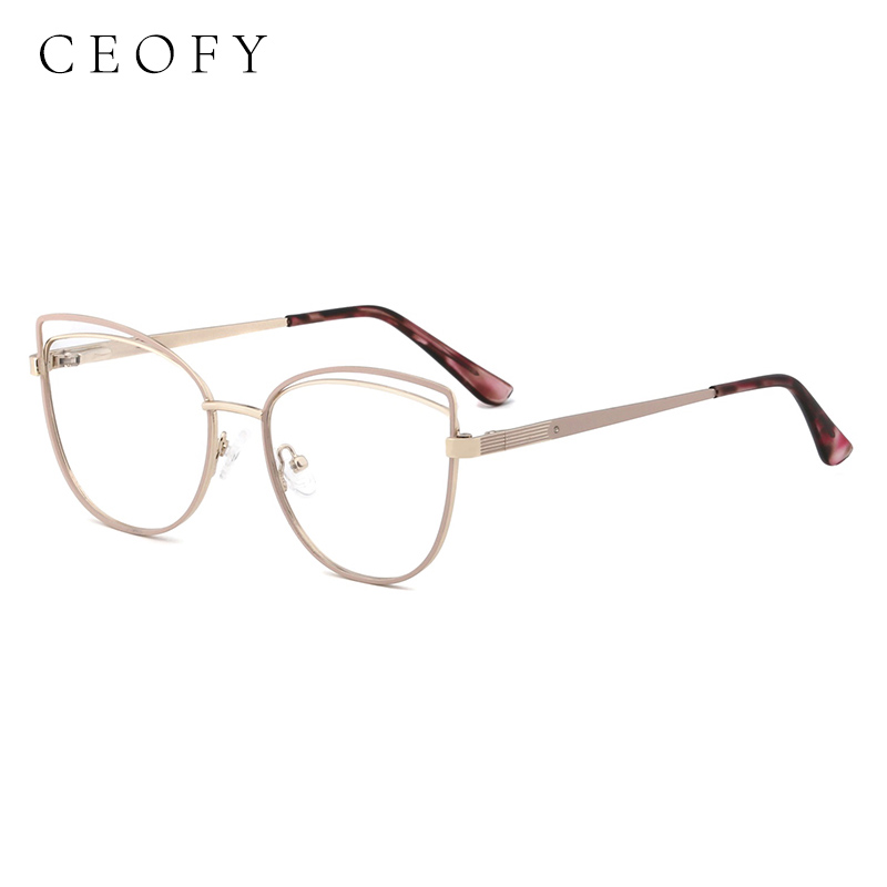 Ceofy Women Glasses Frame Optical Myopia Pink Cat Eye Brand Design ...