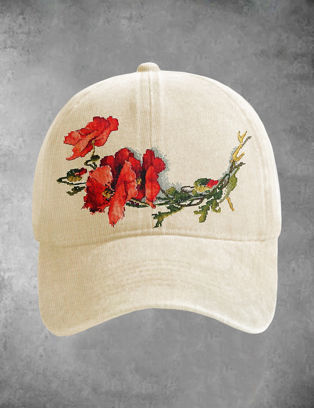 Poppy Flower Military Martyrs Memorial Art Hat