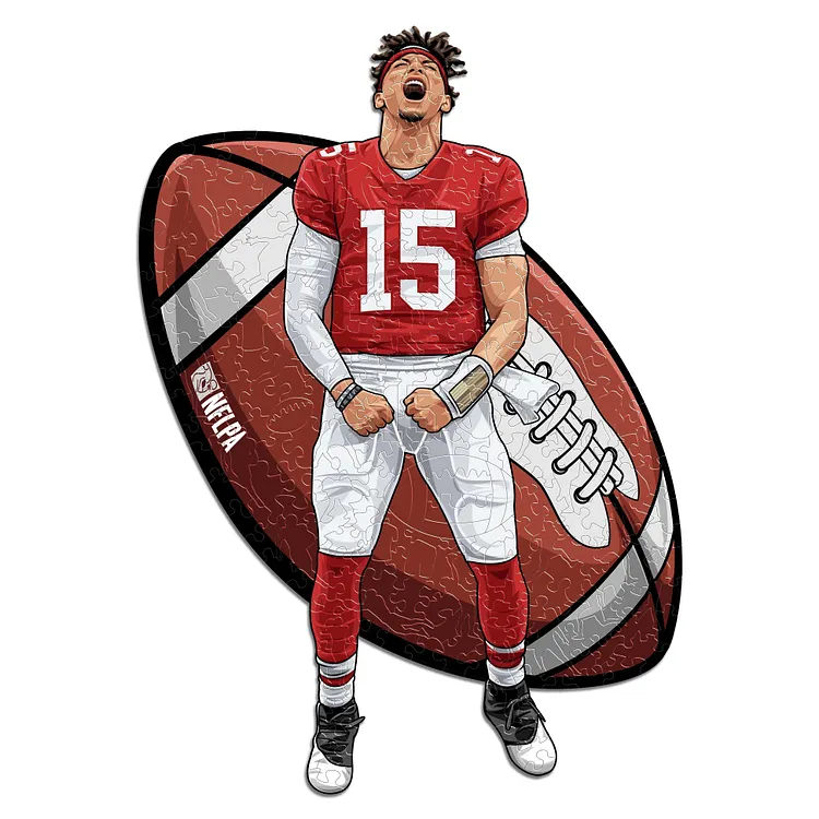 Patrick Mahomes-Wooden Puzzle Players