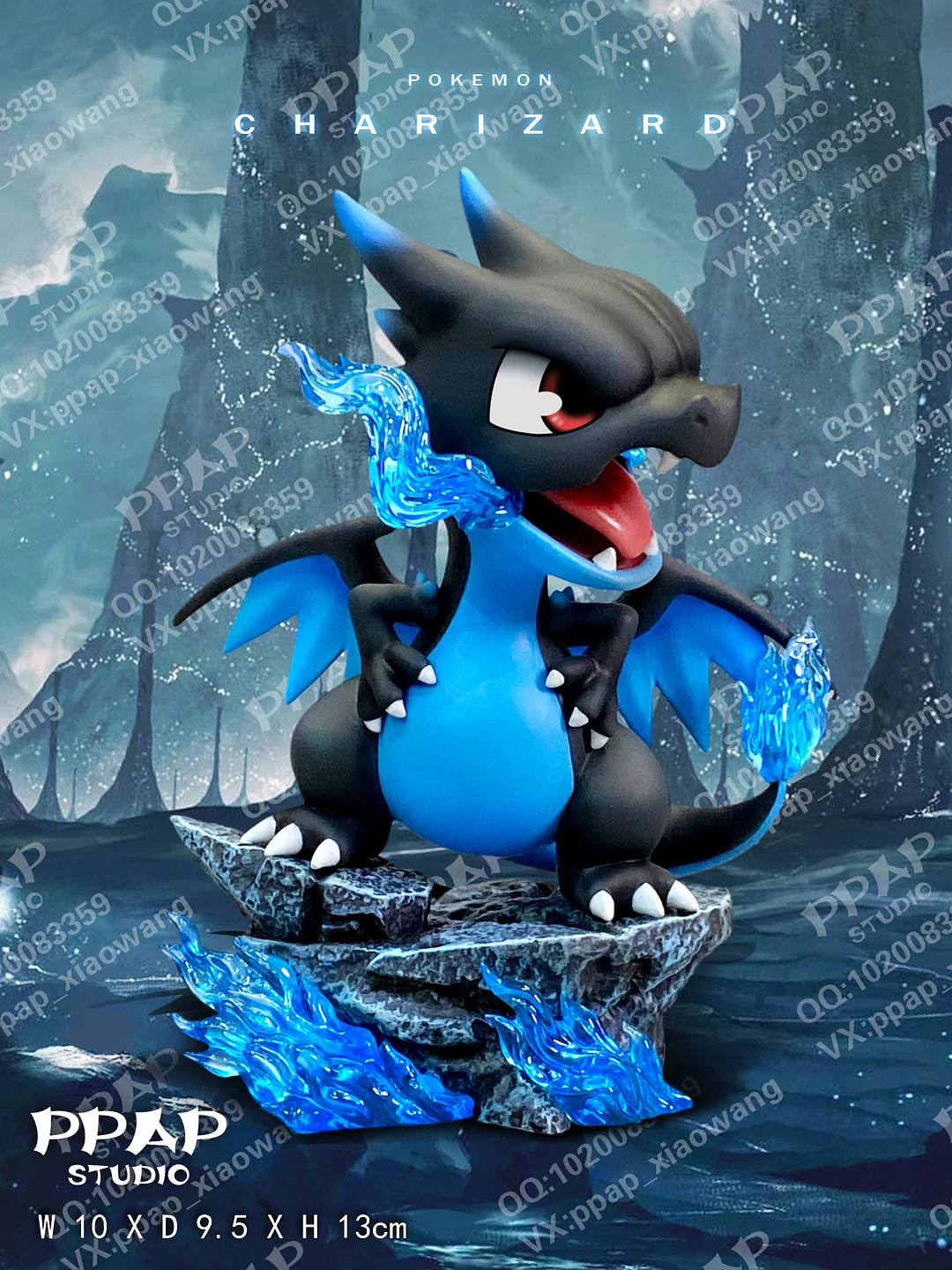 Little Fatty Series Charizard X & Charizard Y - Pokemon Resin Statue ...