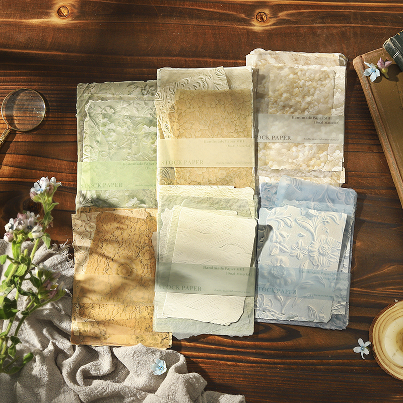 Journalsay Handmade Paper Mill Series Vintage Texture Material Paper 1.77