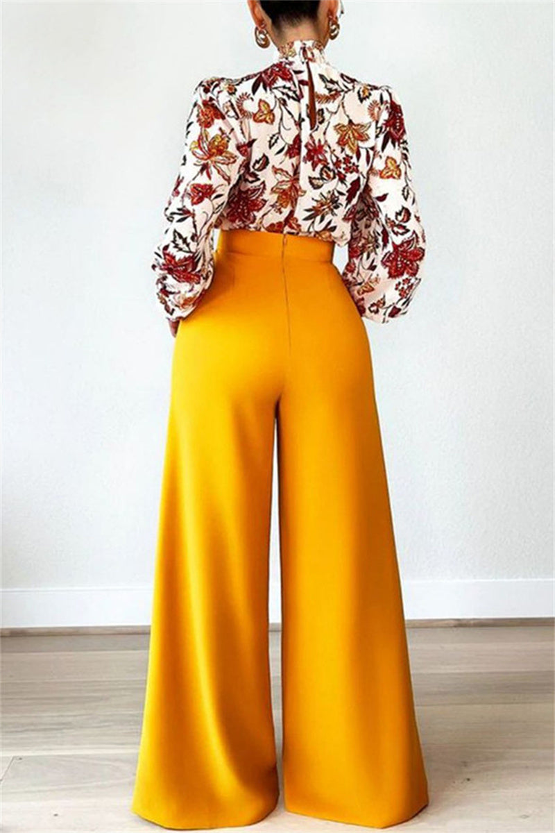 Casual Solid Patchwork Straight High Waist Straight Solid Color Bottoms
