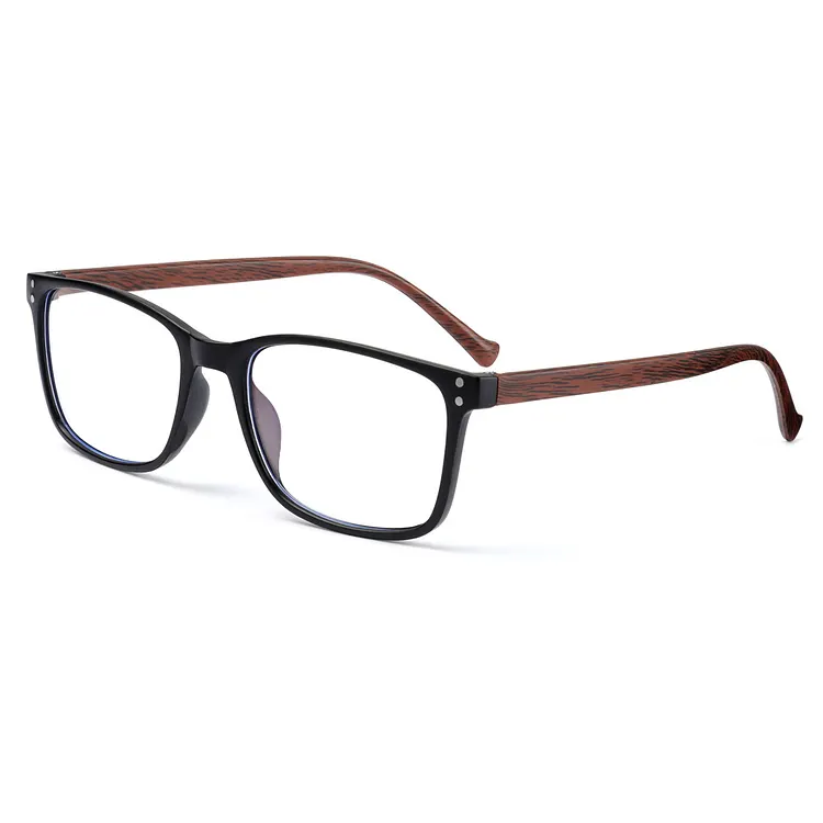 Wood Grain Shape Anti-UV Blue Ray Reading Glasses Unisex PC Frame ...