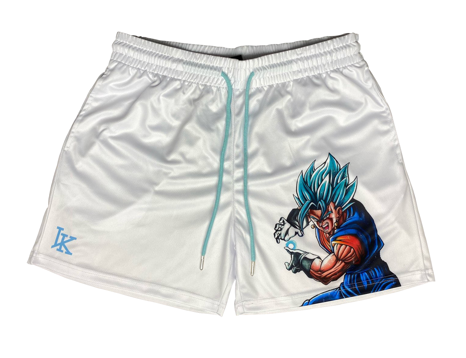 Super Saiyan Blue Shorts White