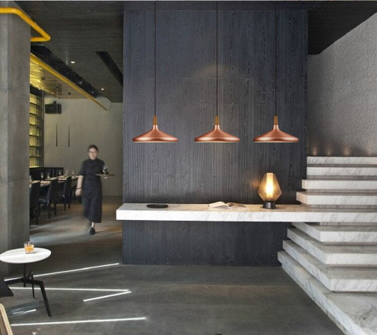 Brushed Gold/Silver Modern Pendant Lights Industrial Kitchen Pendant ...