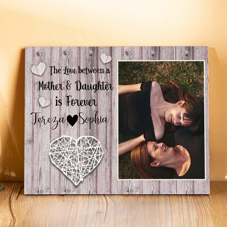Mother and Daughter Picture Board Customised Photo Keepsake Wood Signs ...