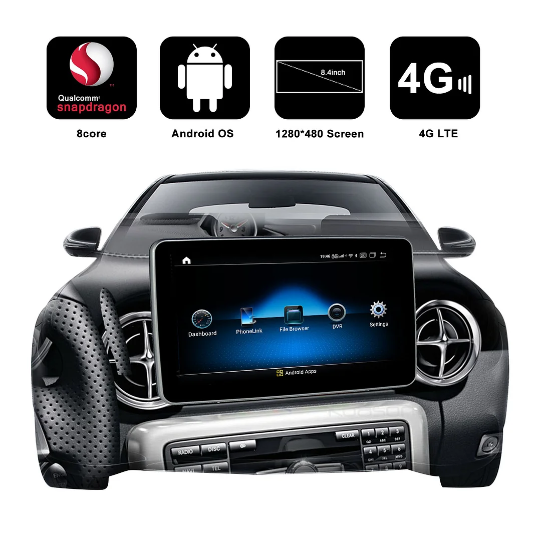 Koason Android Screen CarPlay GPS Navigation Car Multimedia Player For ...