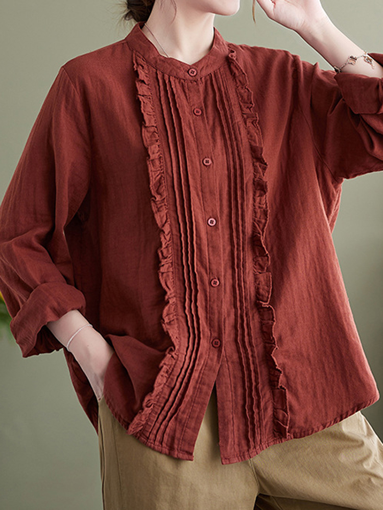 Vintage Button Stringy Selvedge Pleat Shirt