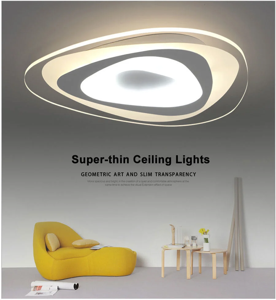Ultrathin Triangle Ceiling Lights Lamps For Living Room Bedroom Lustres ...