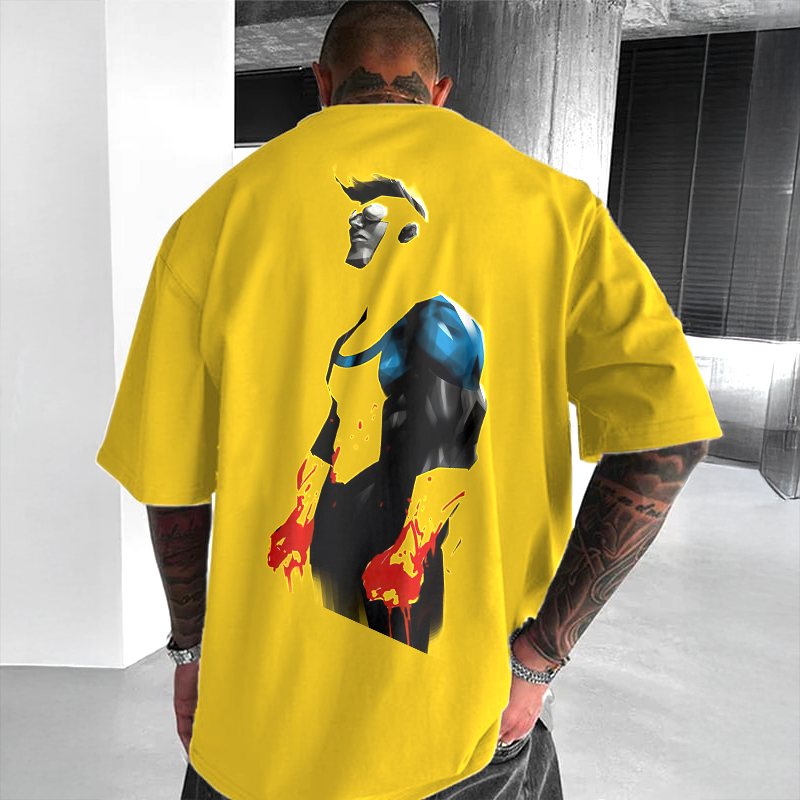 FROMSPARCOO Invincible Casual Anima Design Short Sleeves T-shirt