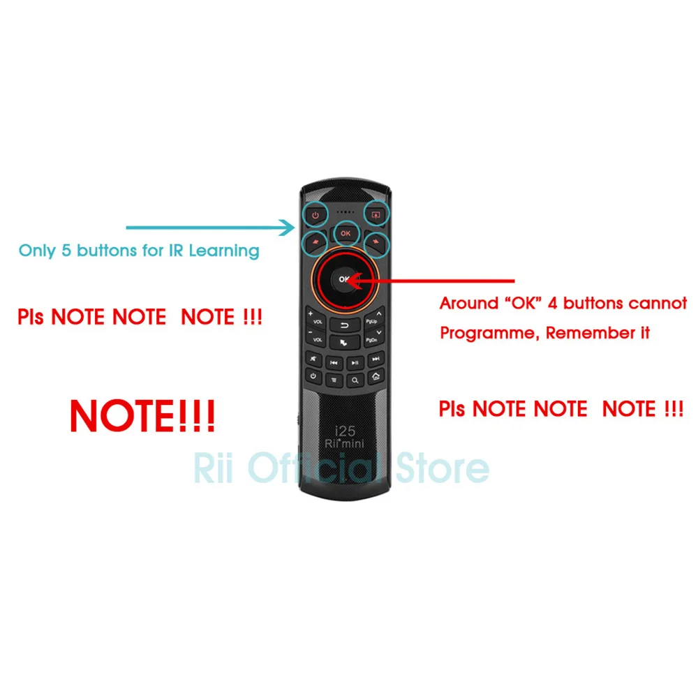 Rii i25 2.4G Mini Keyboard With IR Remote Control