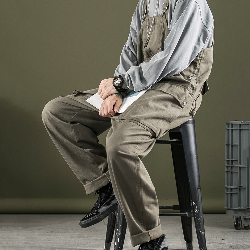 Men's Tooling Retro Loose Overalls