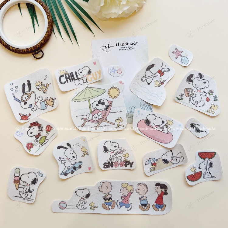 Snoopy Summer Vibes Embroidery Patterns - Stick & Stitch For Beginners