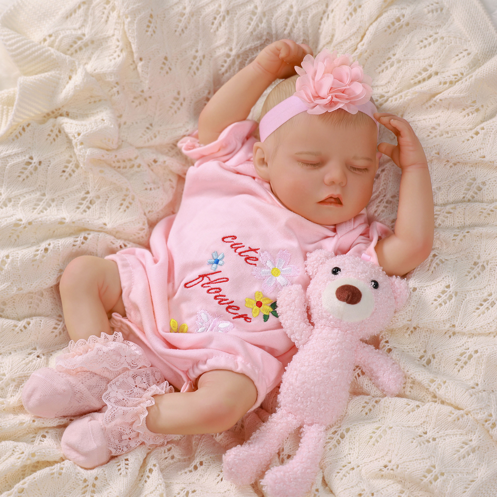 Real Lifelike Asleep Super Realistic Babies 17'' Reborn Cutest Newborn ...